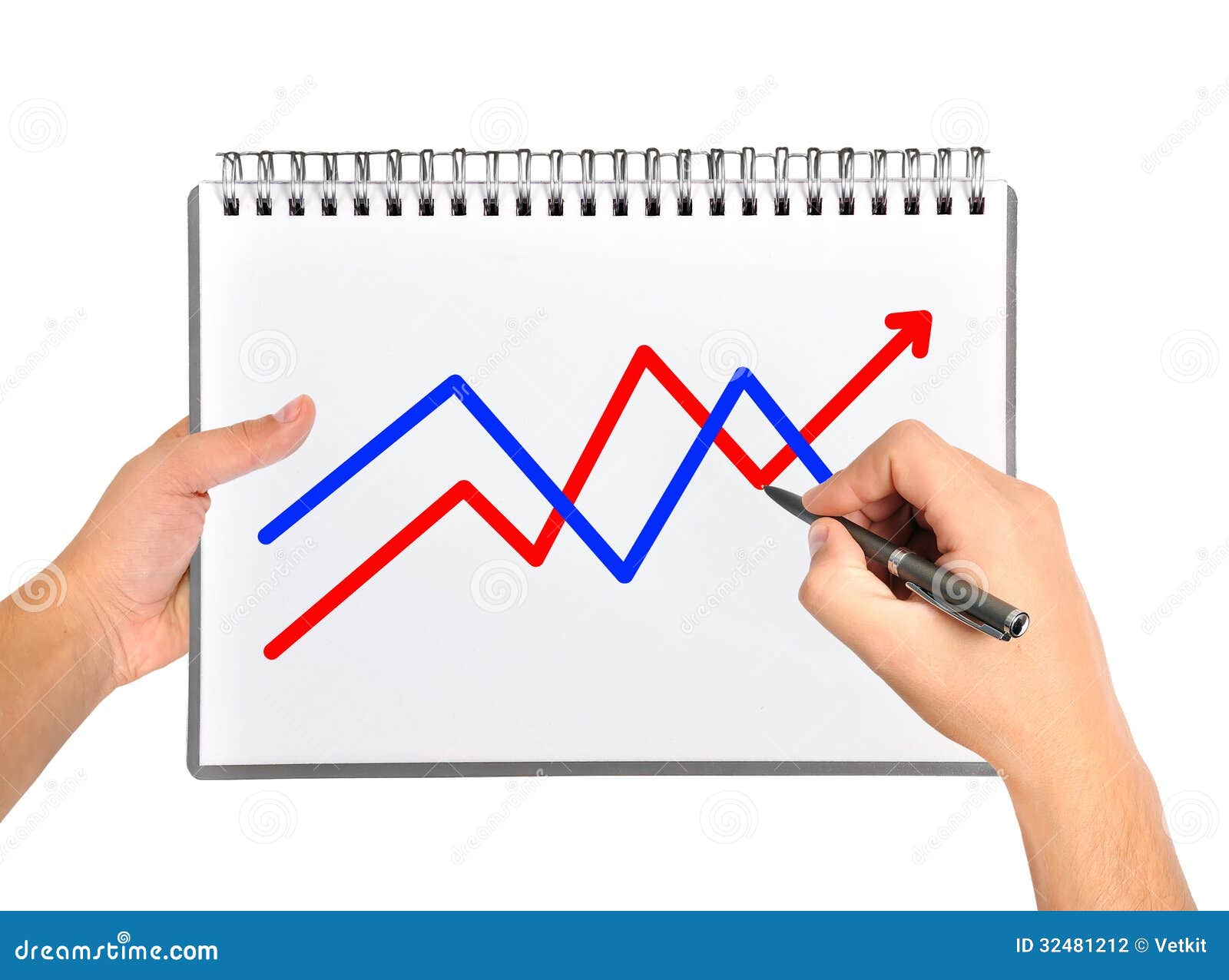 Graph in notebook stock photo. Image of message, growth - 32481212