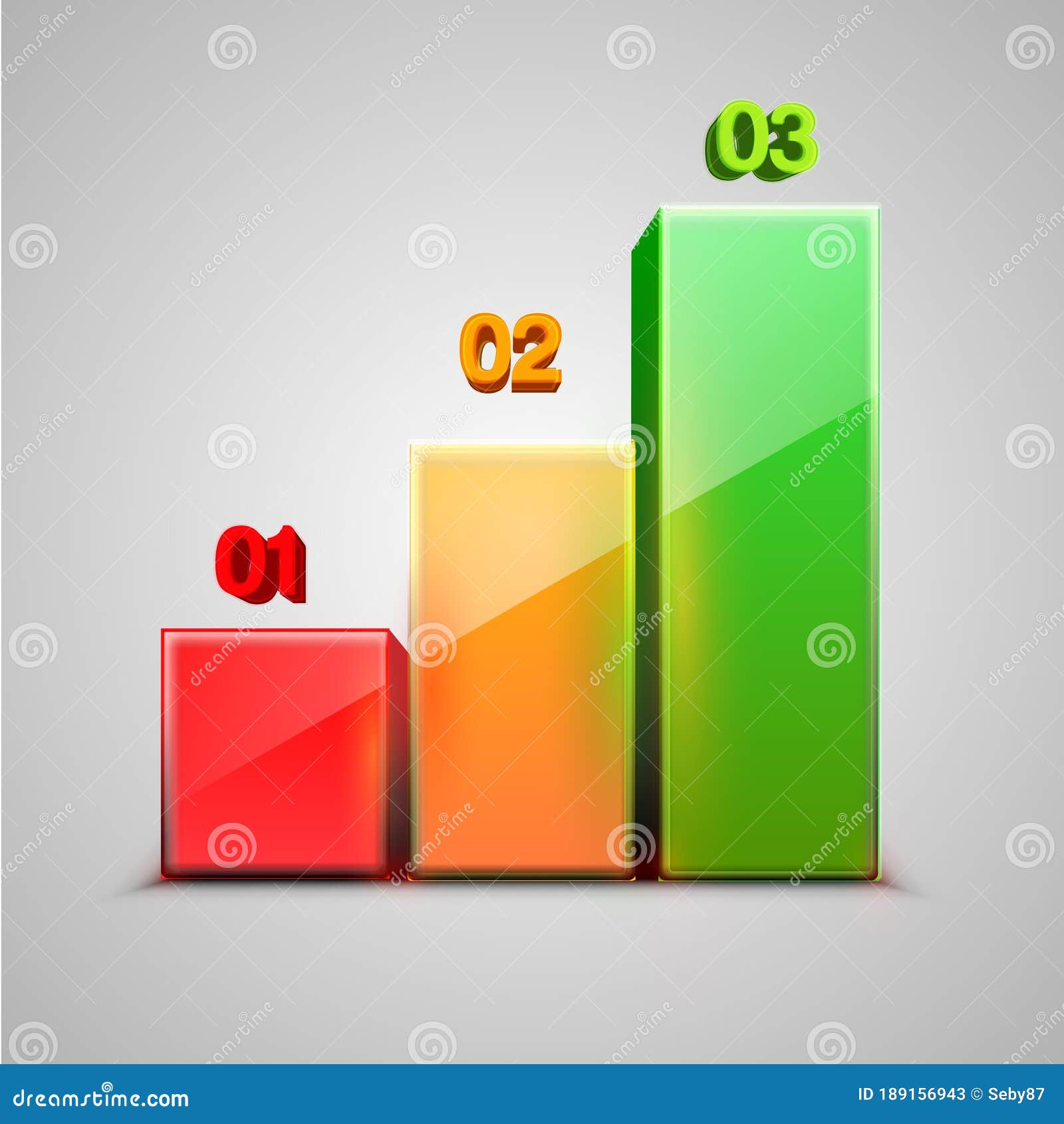 Graph numbered template stock vector. Illustration of element - 189156943