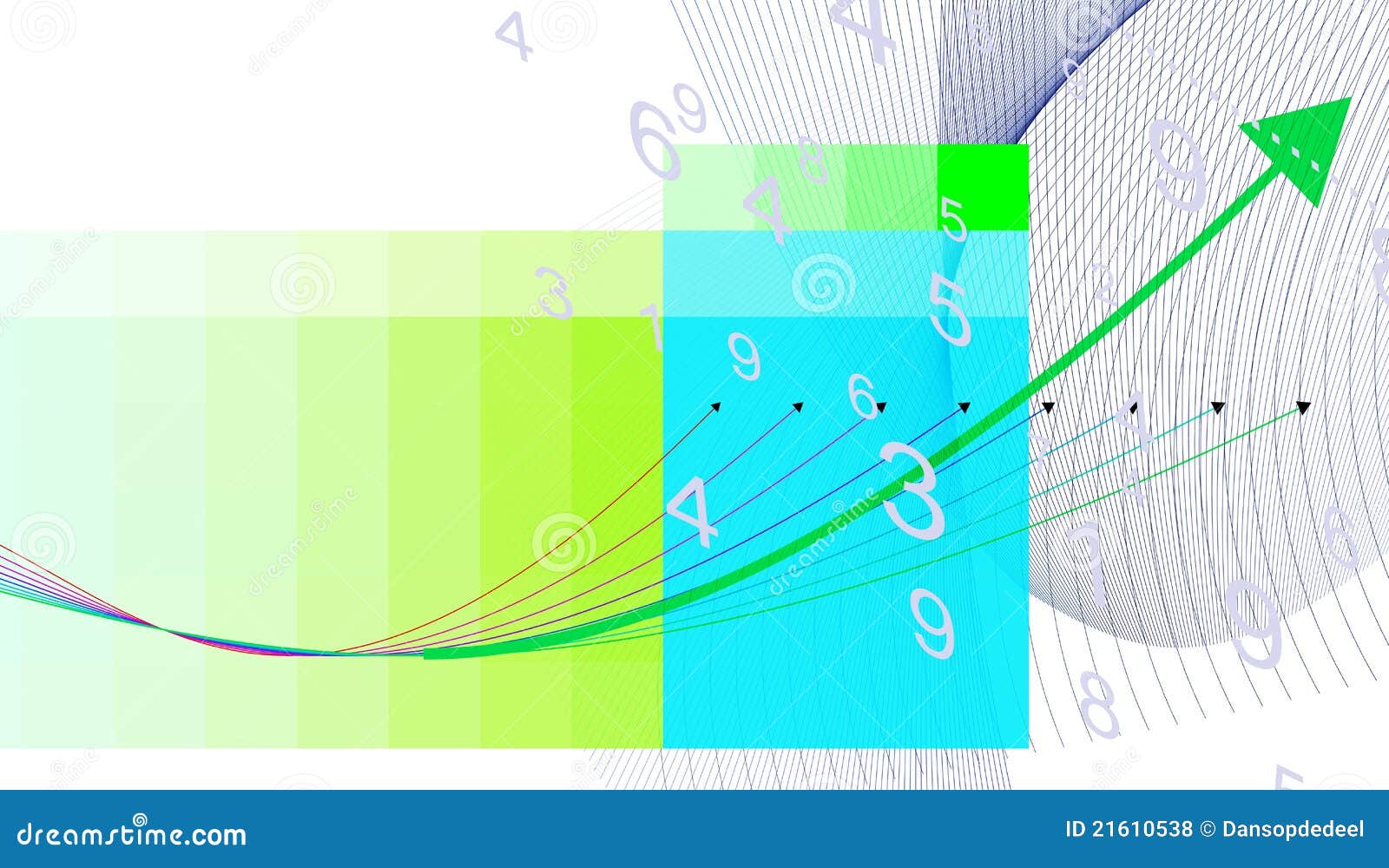 Graph and Numbers Illustration Stock Illustration - Illustration of ...