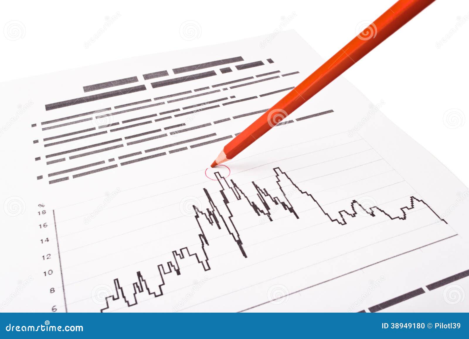 Graph on the Page with Text Stock Photo - Image of growth, graphic ...