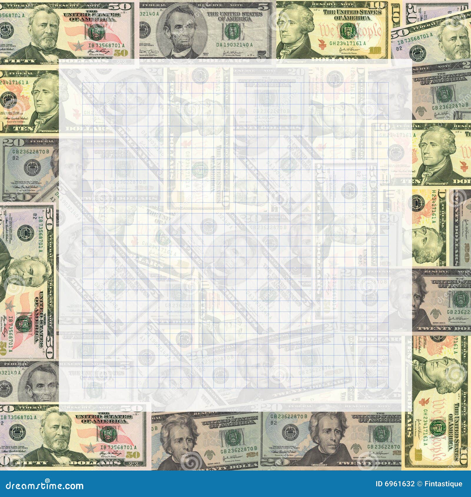 Graph Paper on American Dollars Stock Illustration - Illustration of ...