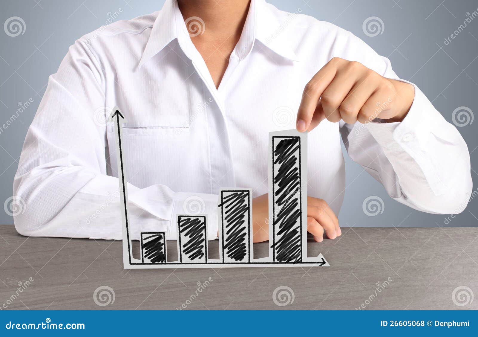 Graph of paper in hand stock illustration. Illustration of network ...