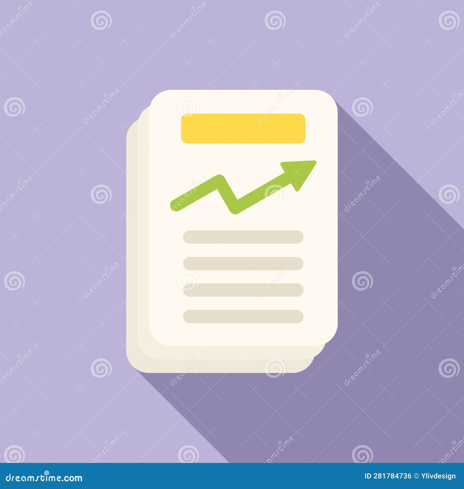 Graph Paper Icon Flat Vector. Business Report Stock Vector ...
