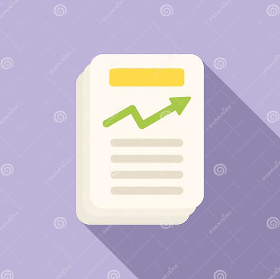 Graph Paper Icon Flat Vector. Business Report Stock Vector ...