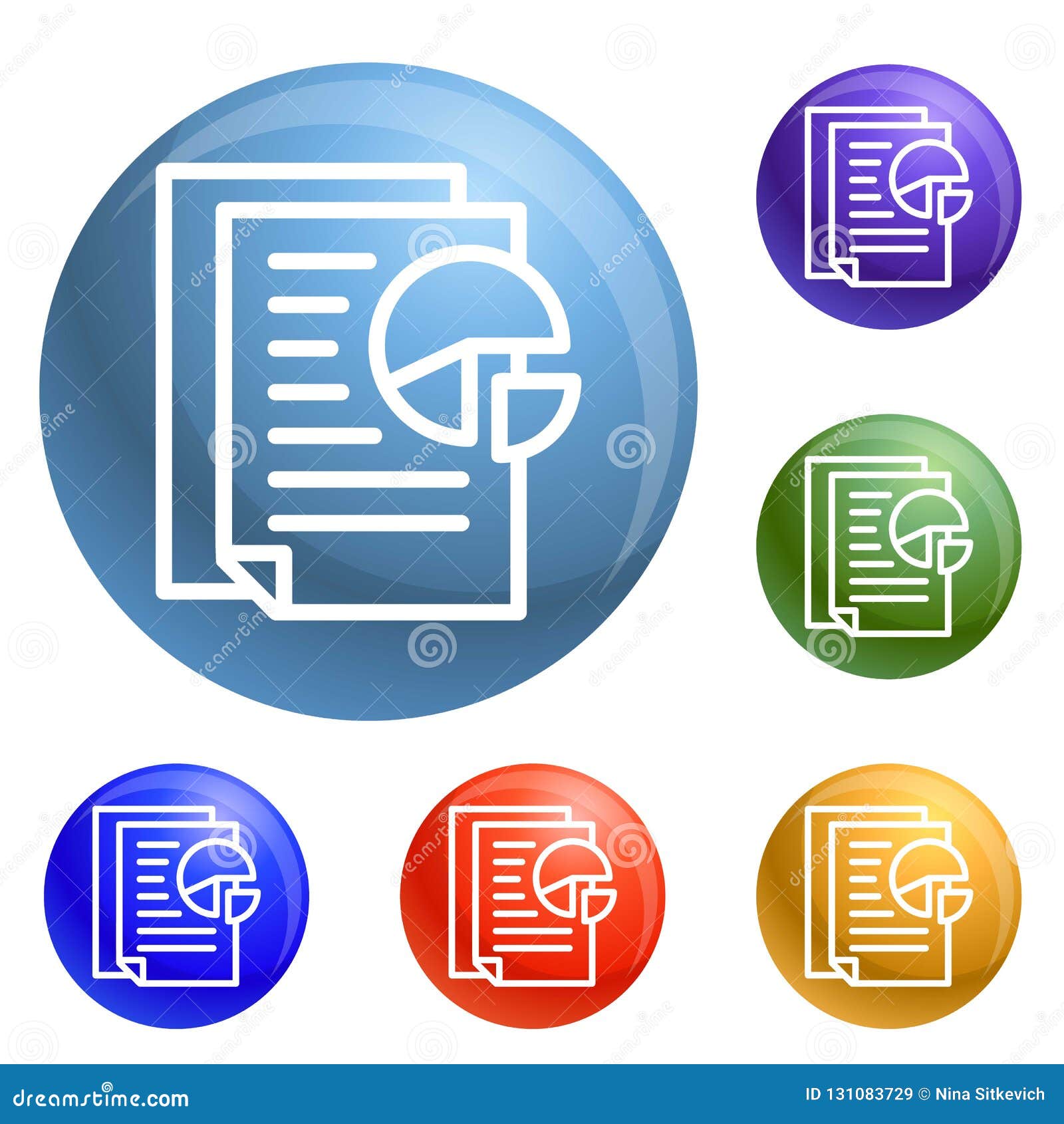 Graph Paper Icons Set Vector Stock Vector - Illustration of finance ...