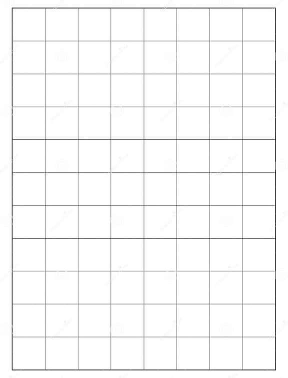 Graph Paper 1 Inch Squares Printable Template A4 Notebook Format. Graph ...
