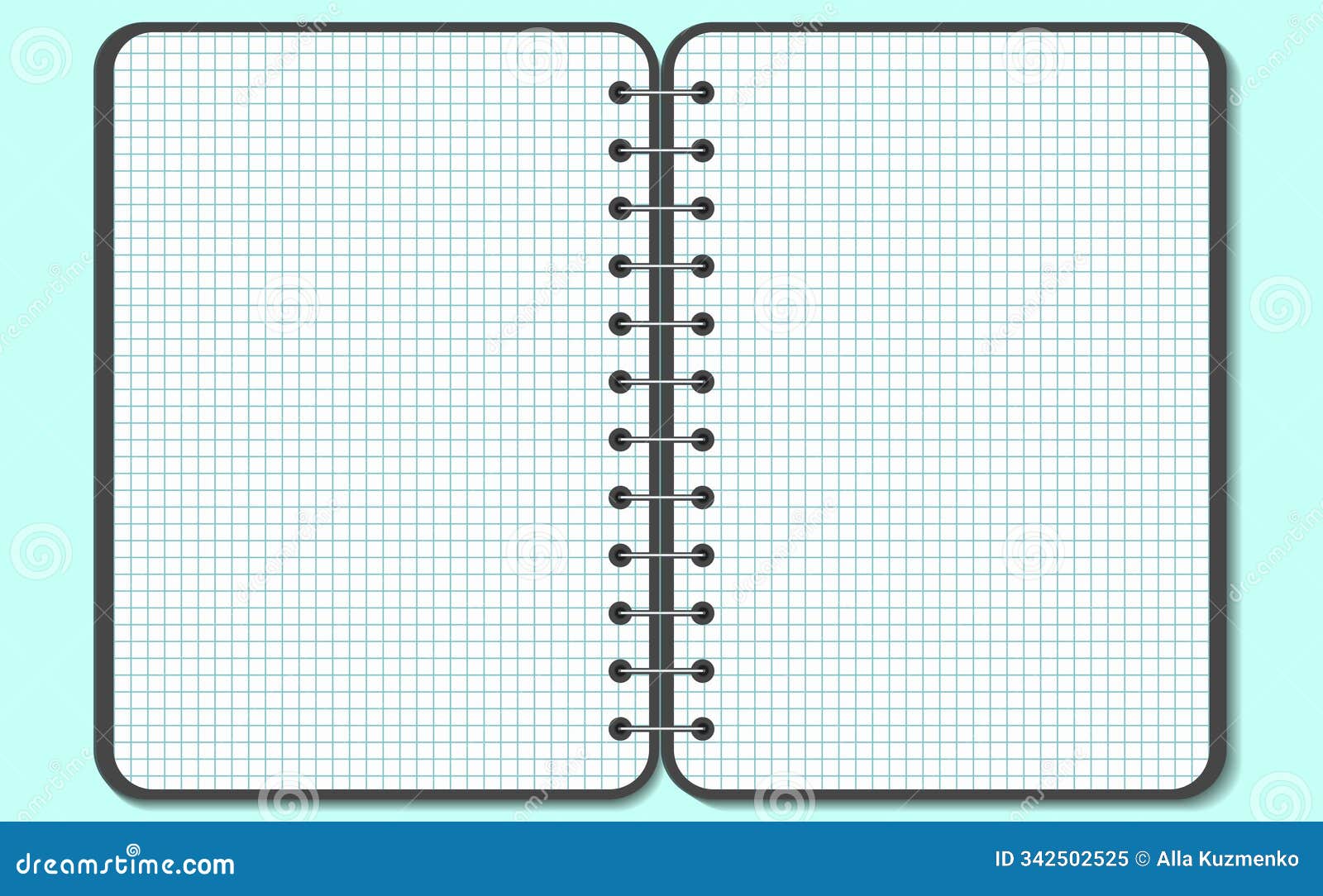 Graph Paper. Open Notepad. Printable Squared Grid Paper with Color ...