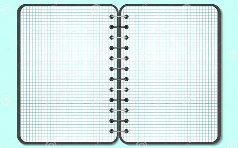Graph Paper. Open Notepad. Printable Squared Grid Paper with Color ...