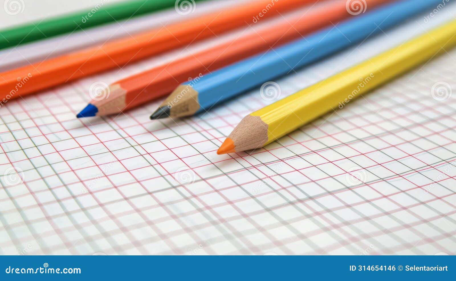 Graph Paper Pads for Individual Use Stock Illustration - Illustration ...