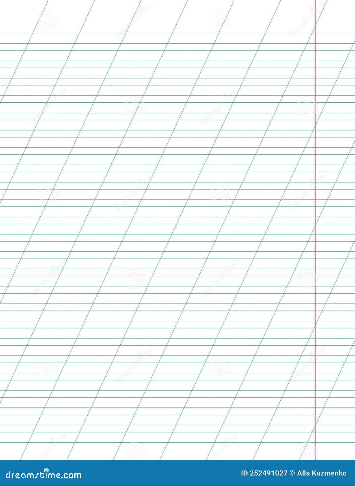 Graph Paper. Printable Lined Grid Paper with Color Horisontal, Diagonal ...