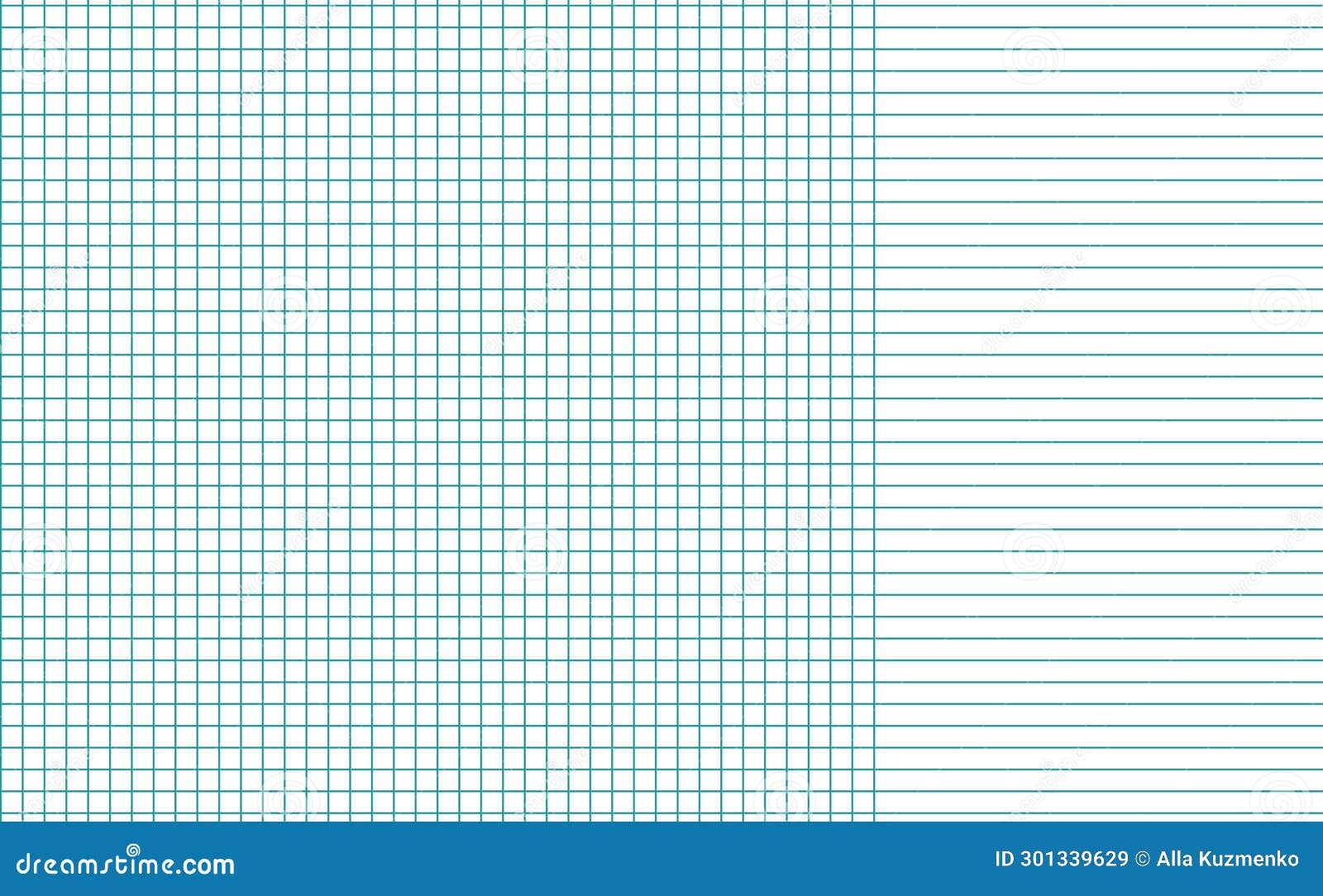 Graph Paper. Printable Squared Grid Paper with Color Horizontal Lines ...