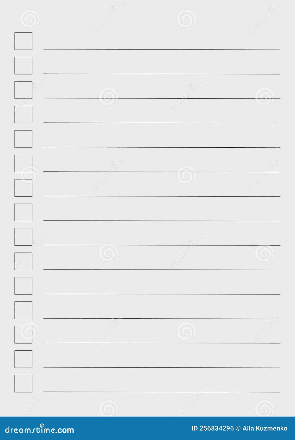 Graph Paper. Printable To Do List with Check Boxes, Checklist, Grid ...