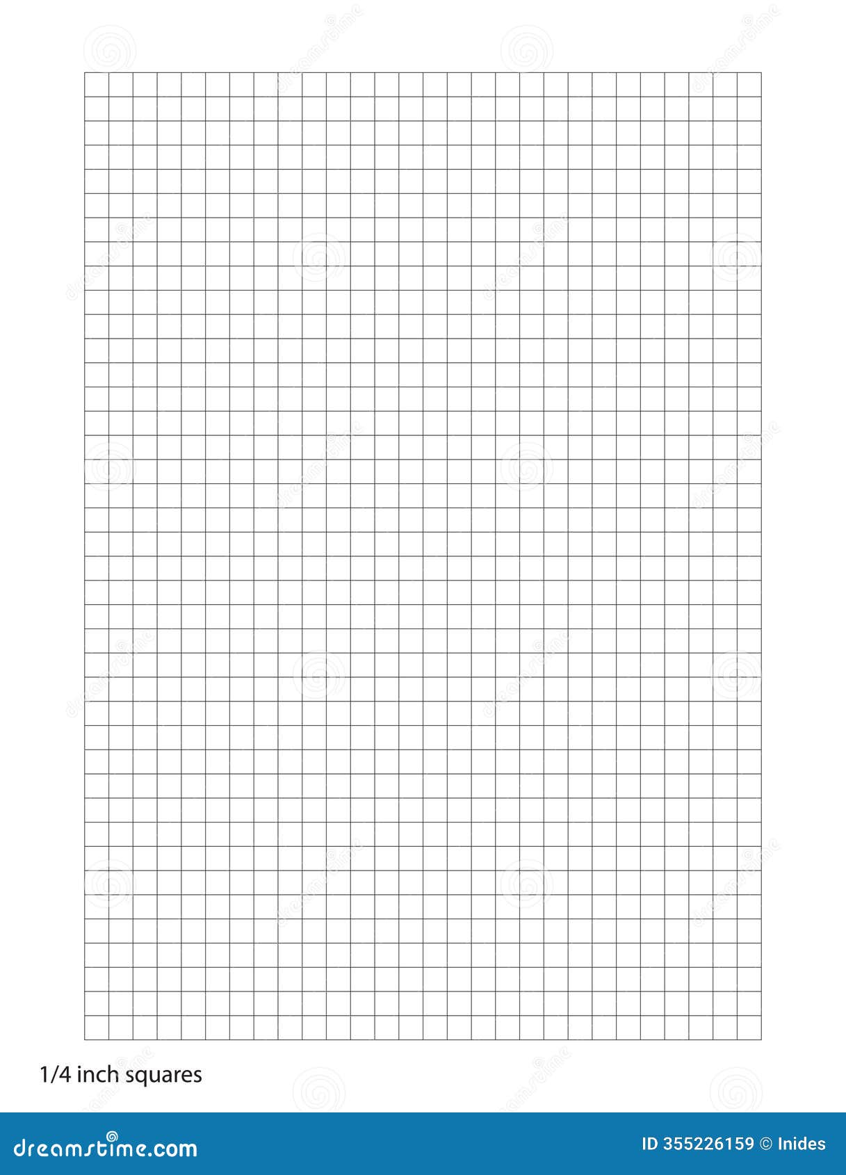 Graph Paper Quarter Inch Squares Printable Template A4 Notebook Format ...
