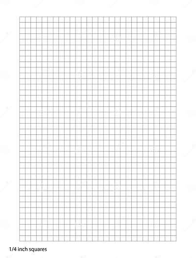 Graph Paper Quarter Inch Squares Printable Template A4 Notebook Format ...