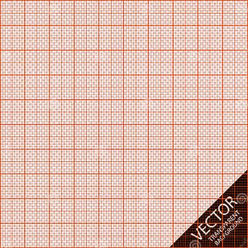 Graph Paper - Seamless Pattern Over Transparent Background - Vector ...