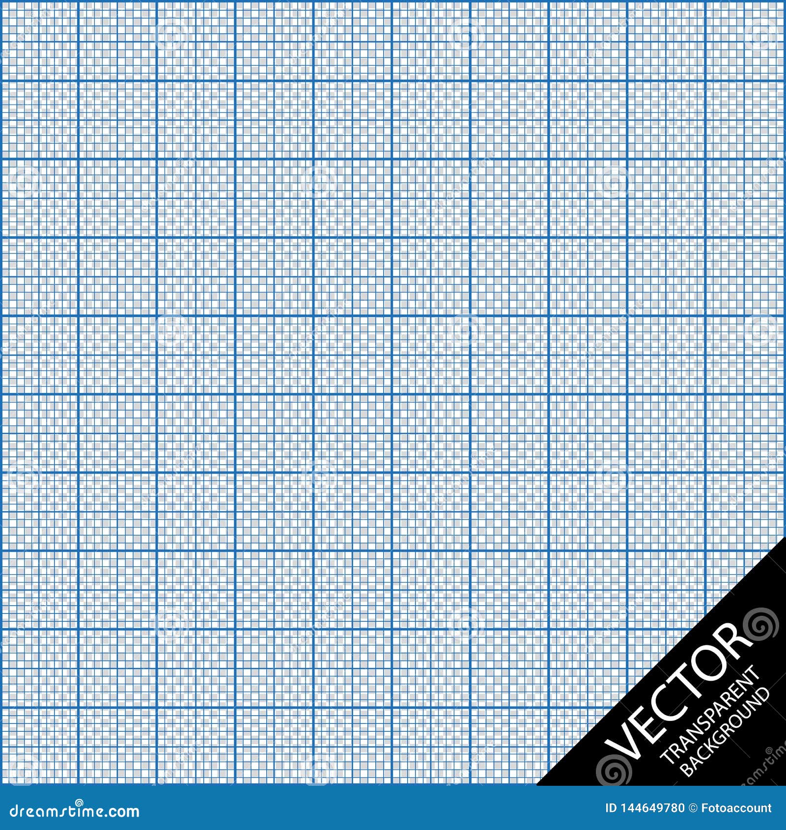 Graph Paper - Seamless Pattern Over Transparent Background - Vector ...
