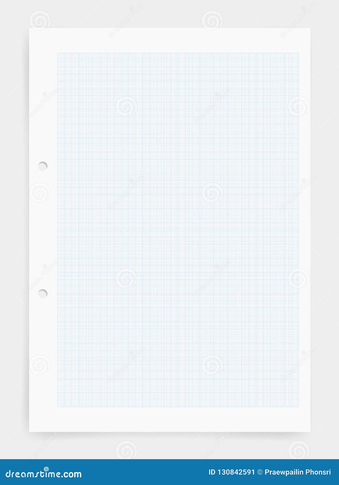 Graph Paper Sheet Background with Blue Pattern Area for Creative Stock ...