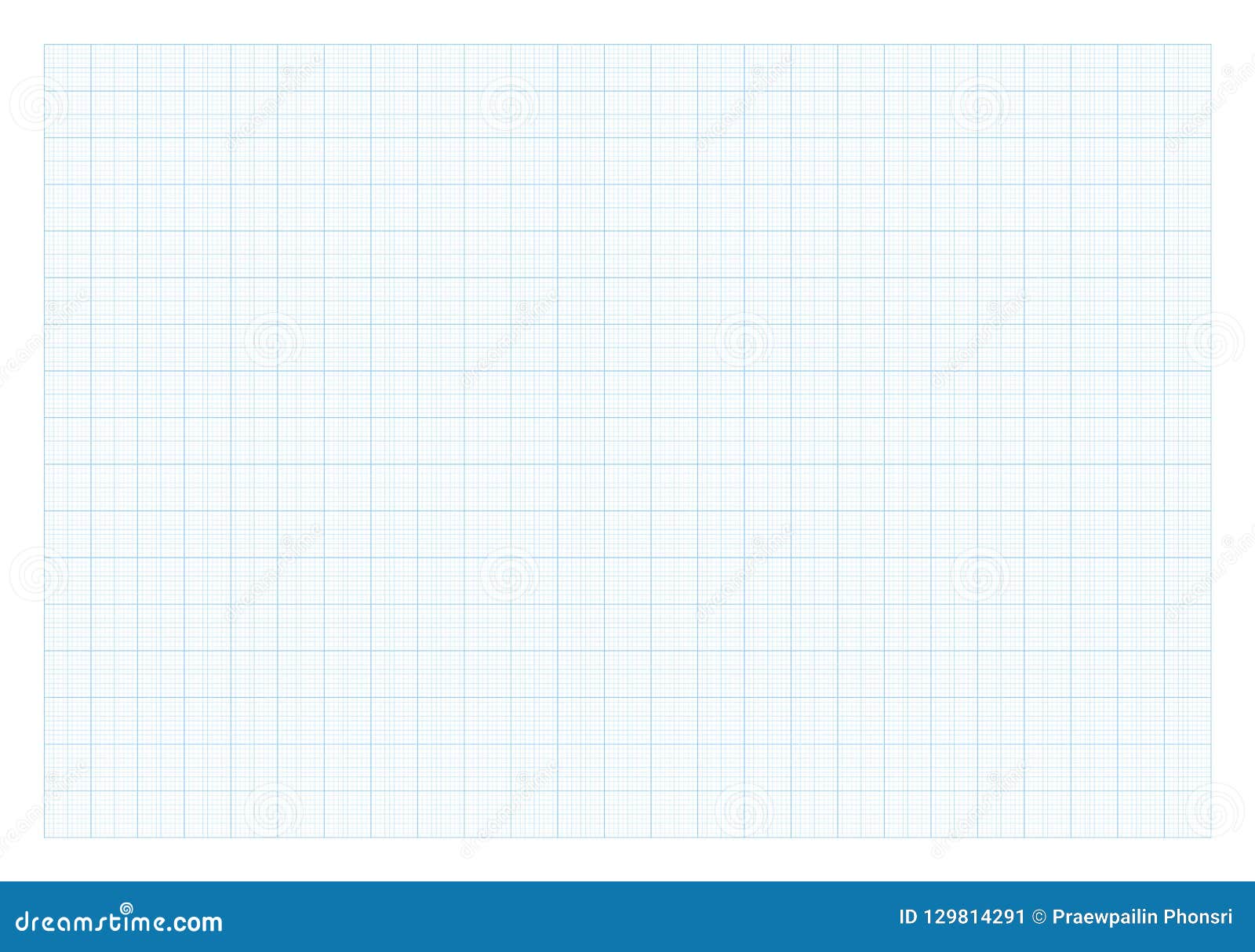 Graph Paper Sheet with Blue Pattern Background. Stock Vector ...