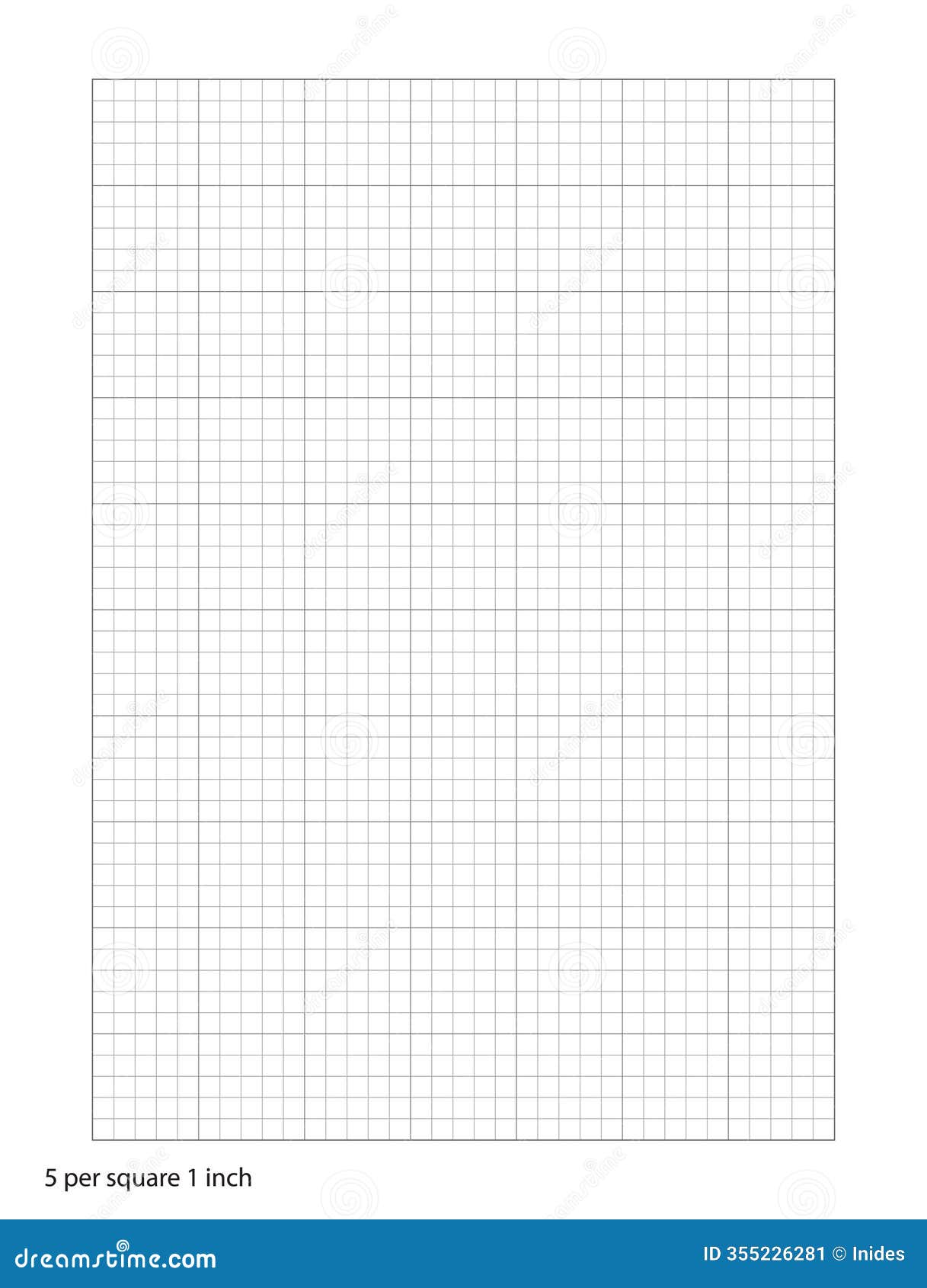 Graph Paper 5 Squares Per Inch Printable Template A4 Notebook Format ...