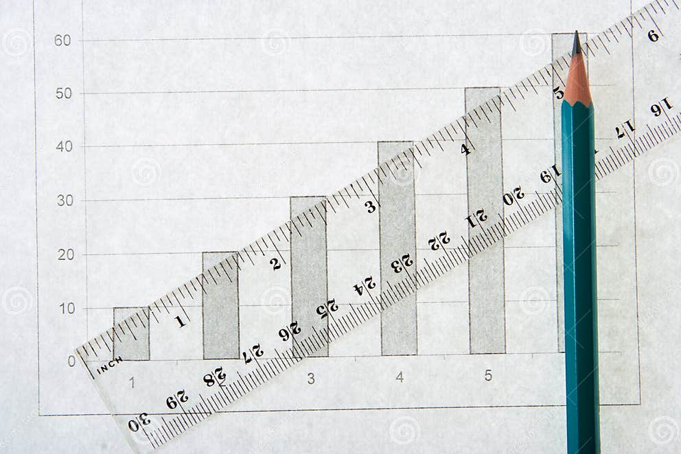 Graph pencil line scale stock image. Image of figure, numerate - 1929649