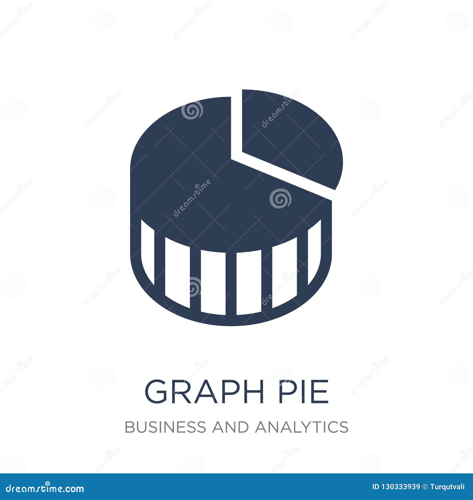 Graph Pie Icon. Trendy Flat Vector Graph Pie Icon on White Background ...