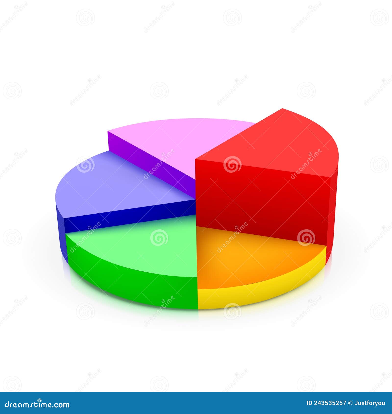 Graph Pie Vector Illustration Isolated on White Background Stock Vector ...