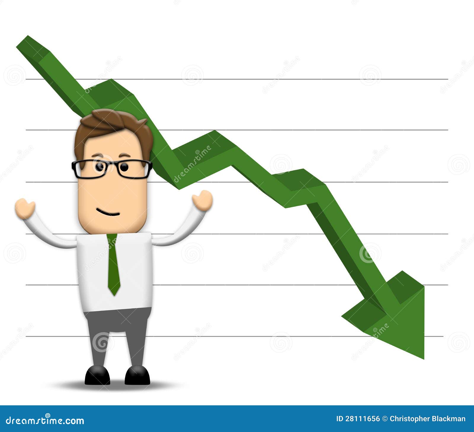 Graph postively decreasing stock illustration. Illustration of ...