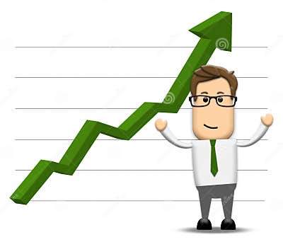 Graph postively increasing stock illustration. Illustration of income ...