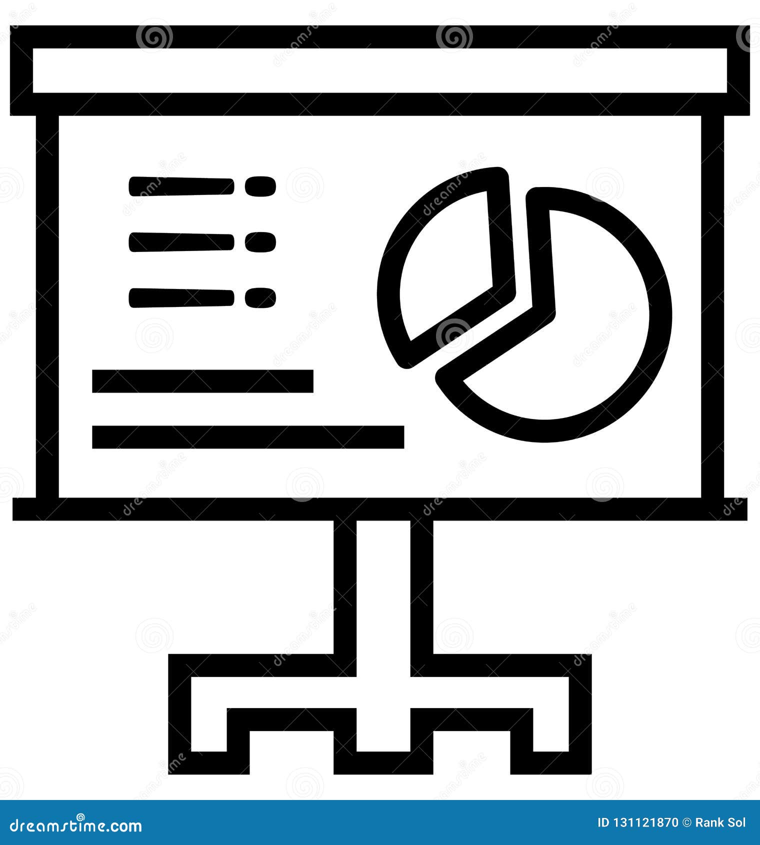 Graph Presentation Isolated Vector Icon that Can Be Easily Modified or ...