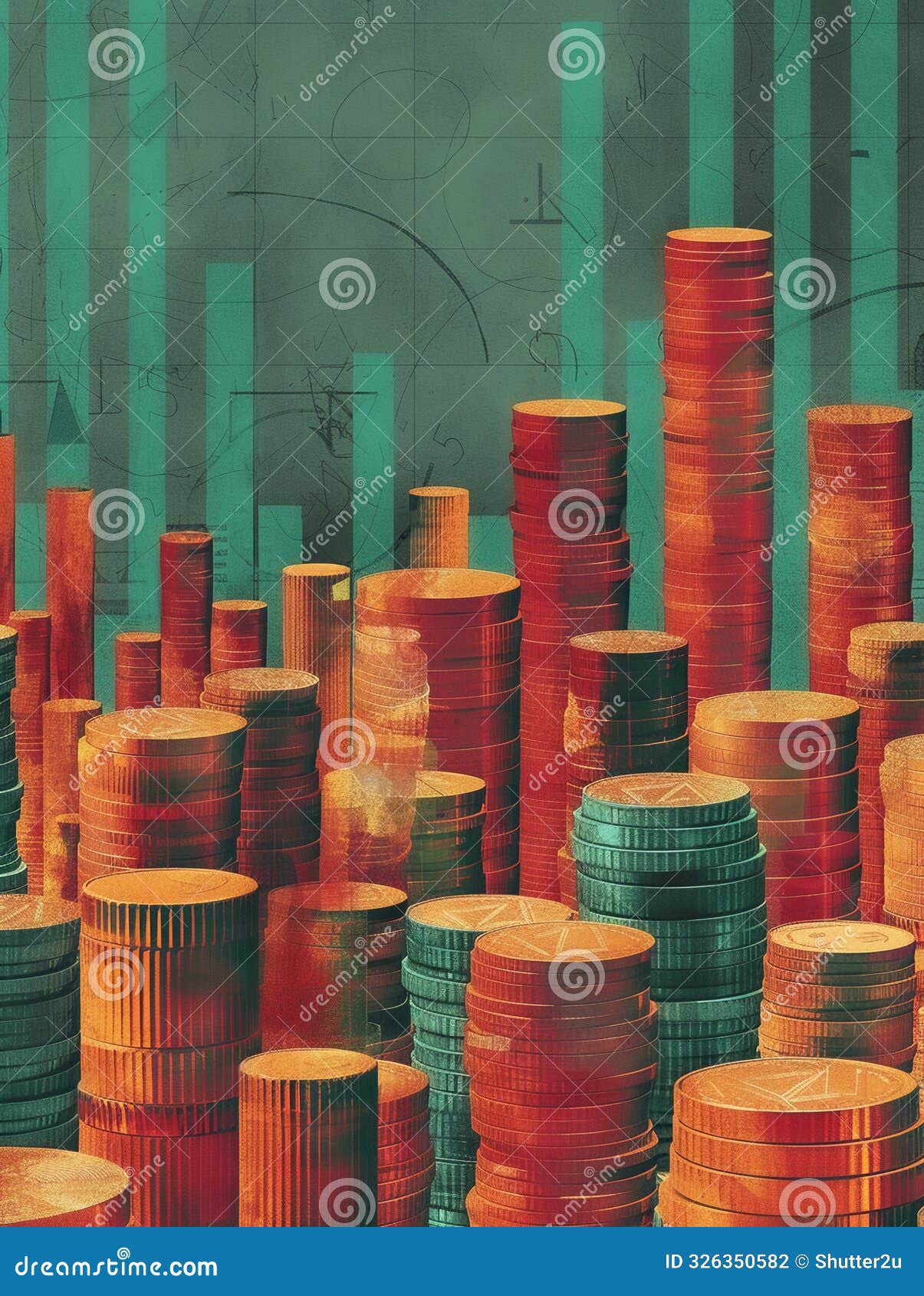 A Graph of Progress and Potential Risks Emerges Behind Towering Columns ...