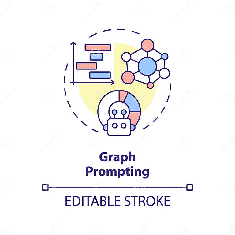 Graph Prompting Multi Color Concept Icon Stock Illustration ...