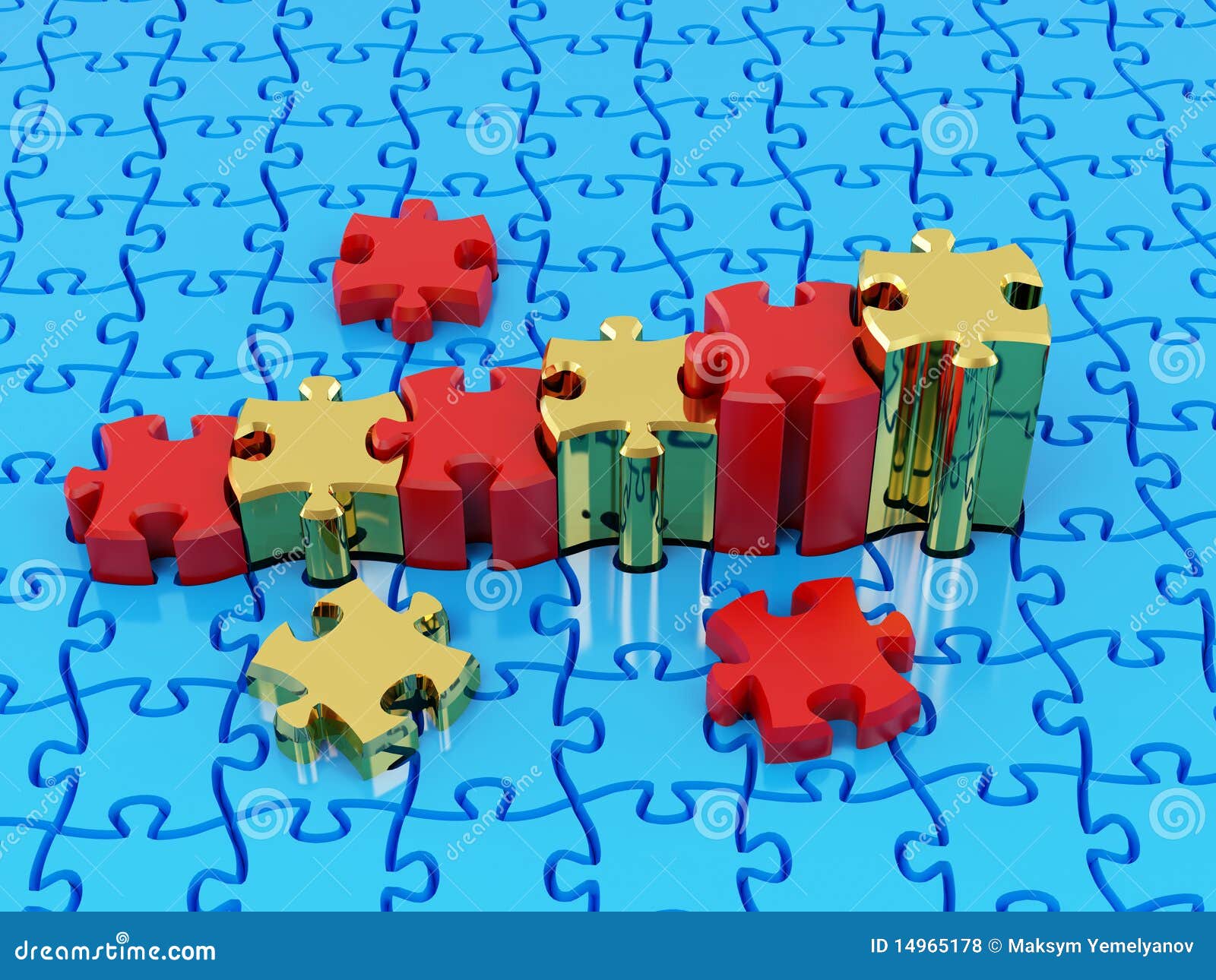 Graph from puzzle stock illustration. Illustration of ideas - 14965178