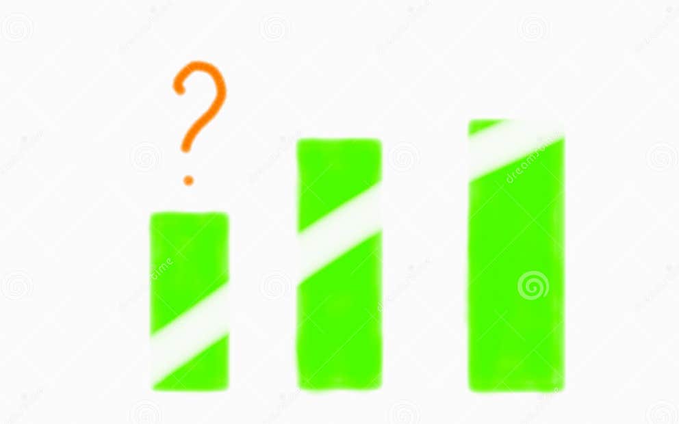 Graph with Question Mark in Style Naive Stock Illustration ...