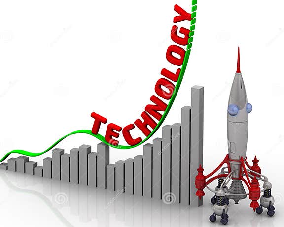 The Graph of Technology Growth Stock Illustration - Illustration of ...
