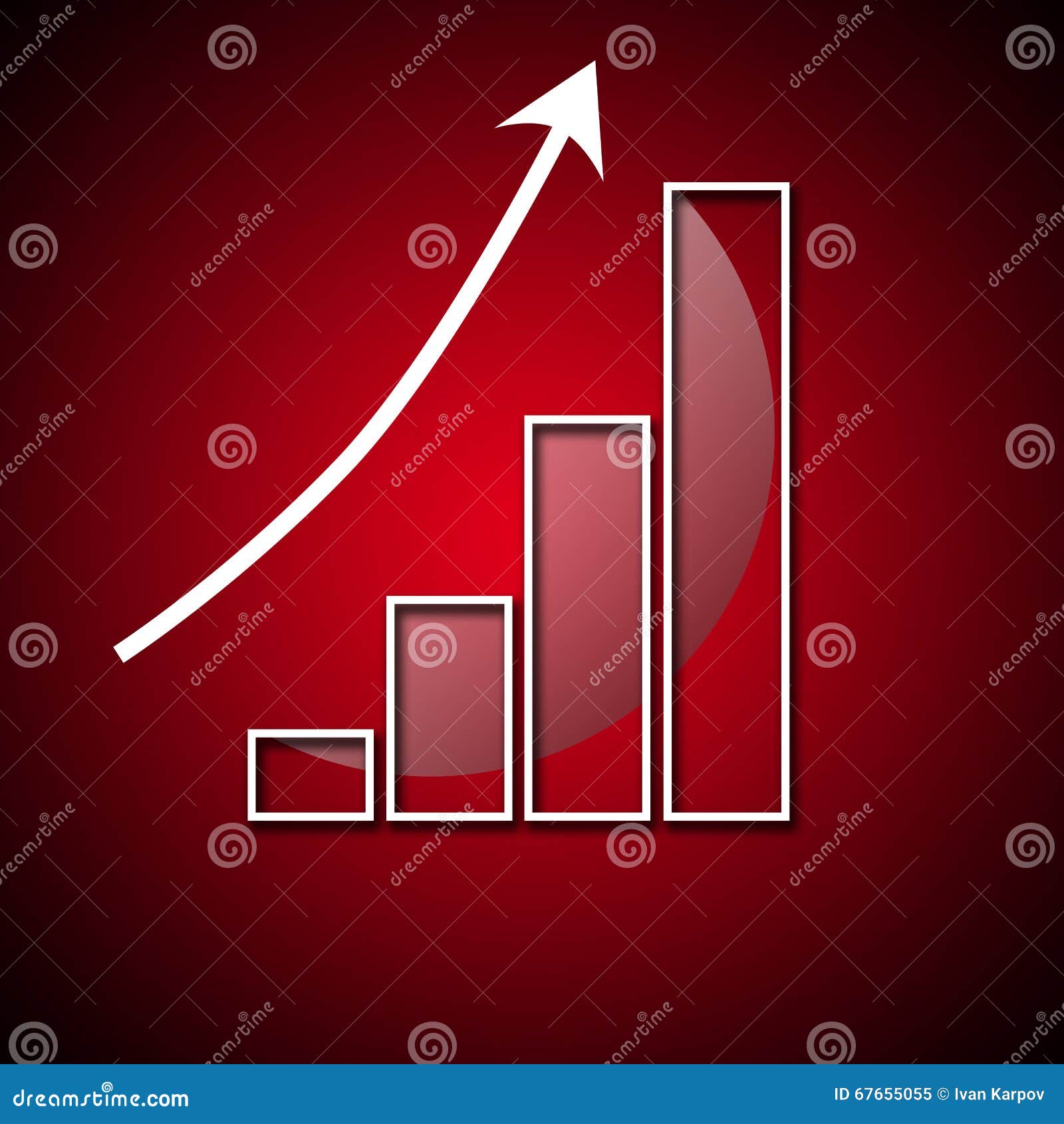 Graph of Rapid Growth in the Value Stock Illustration - Illustration of ...