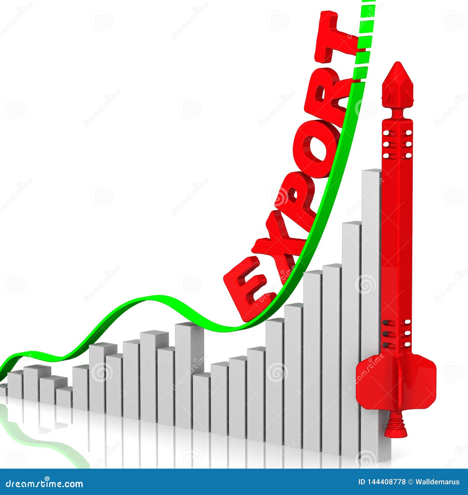 Export. Growth chart stock illustration. Illustration of financial ...
