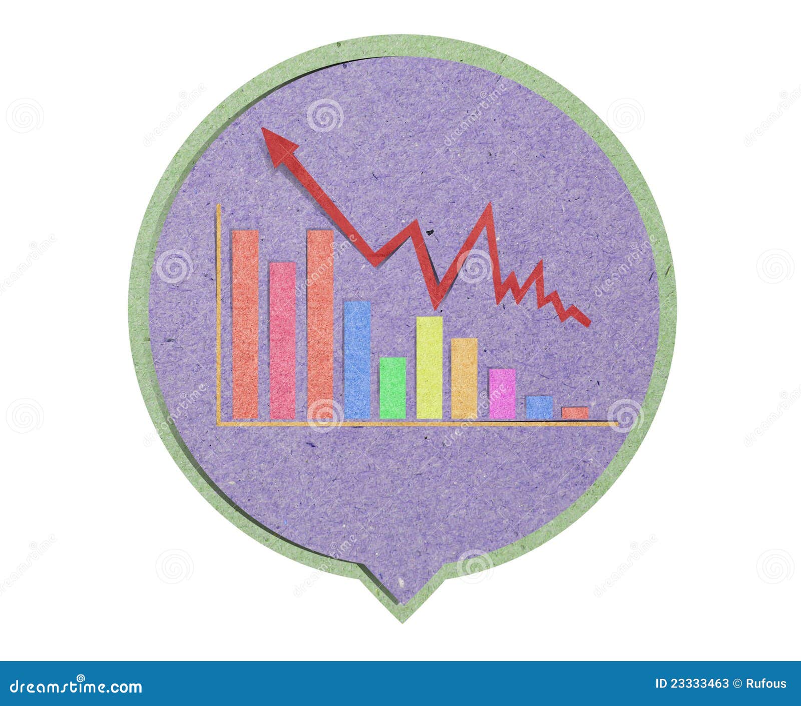 Graph With Recycled Paper Craft Stick Stock Image | CartoonDealer.com ...