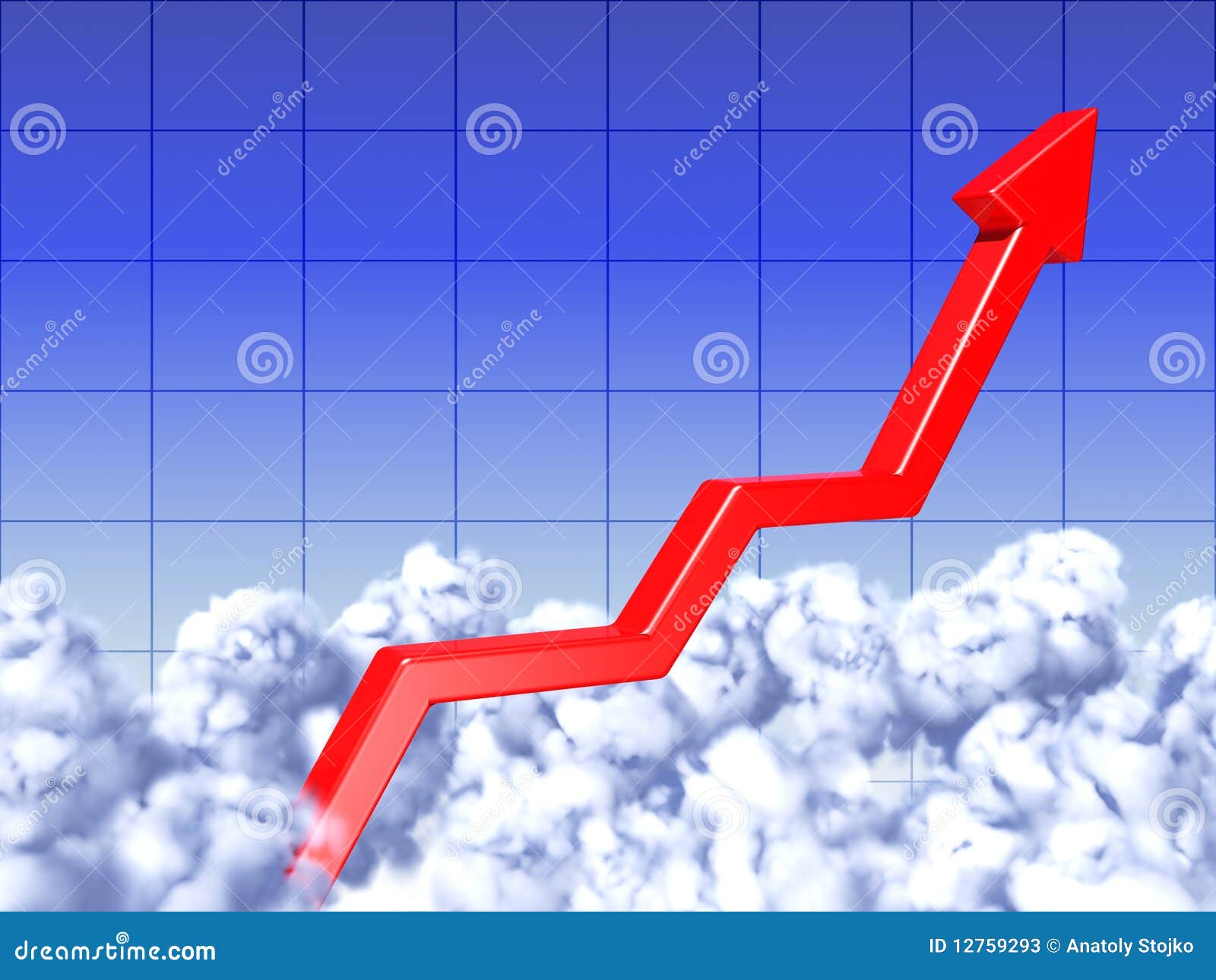 3d Arrow Grow Infographic Background Template Vector Illustration ...