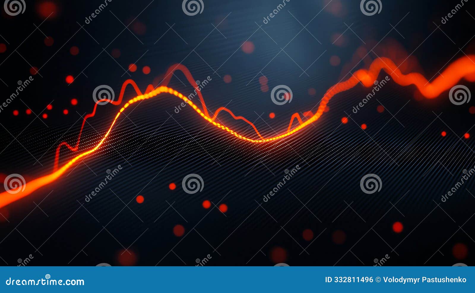A Graph with a Red Line Going Up on a Black Background Stock Photo ...