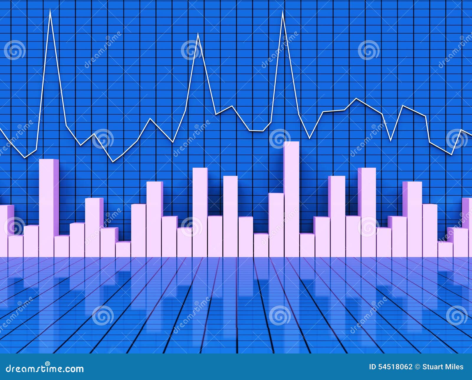 Graph Report Shows Infograph Finance and Graphic Stock Illustration ...