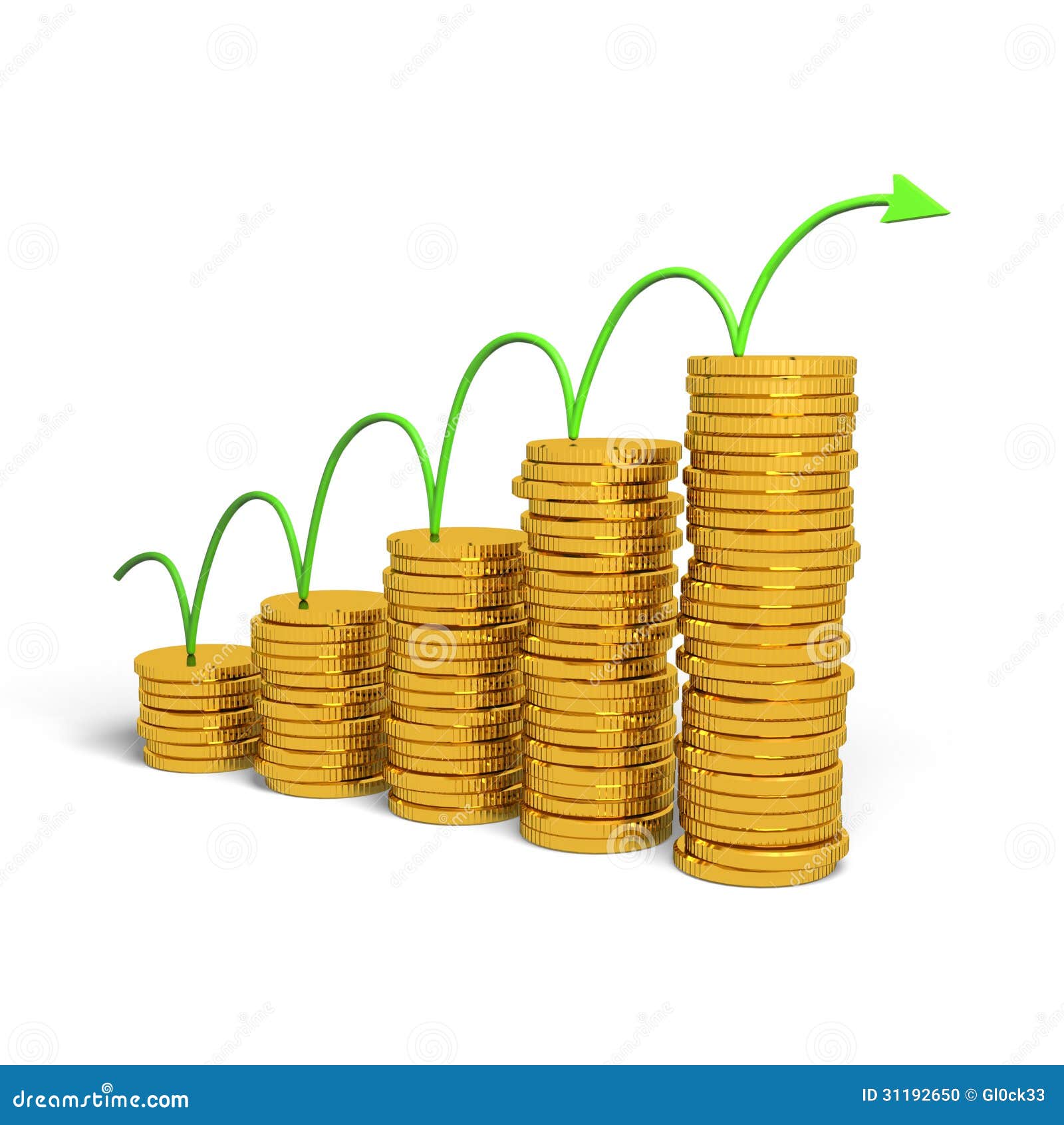 Graph rising stock illustration. Illustration of progress - 31192650