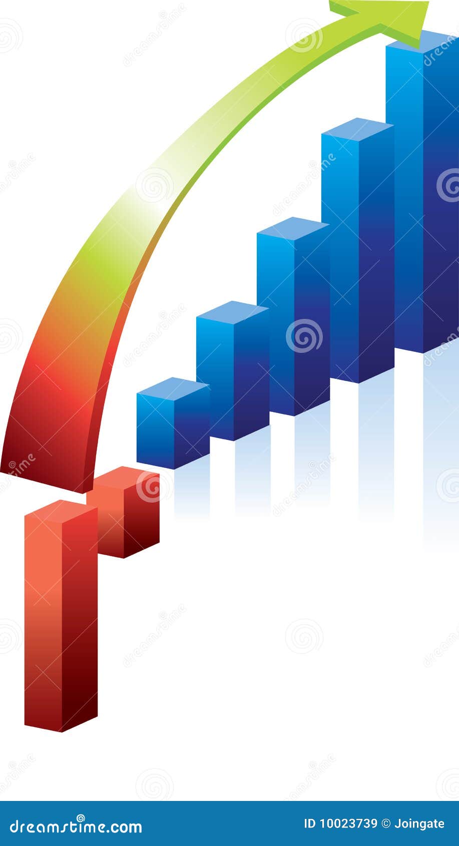 Graph of Rising Performance Stock Vector - Illustration of recession ...