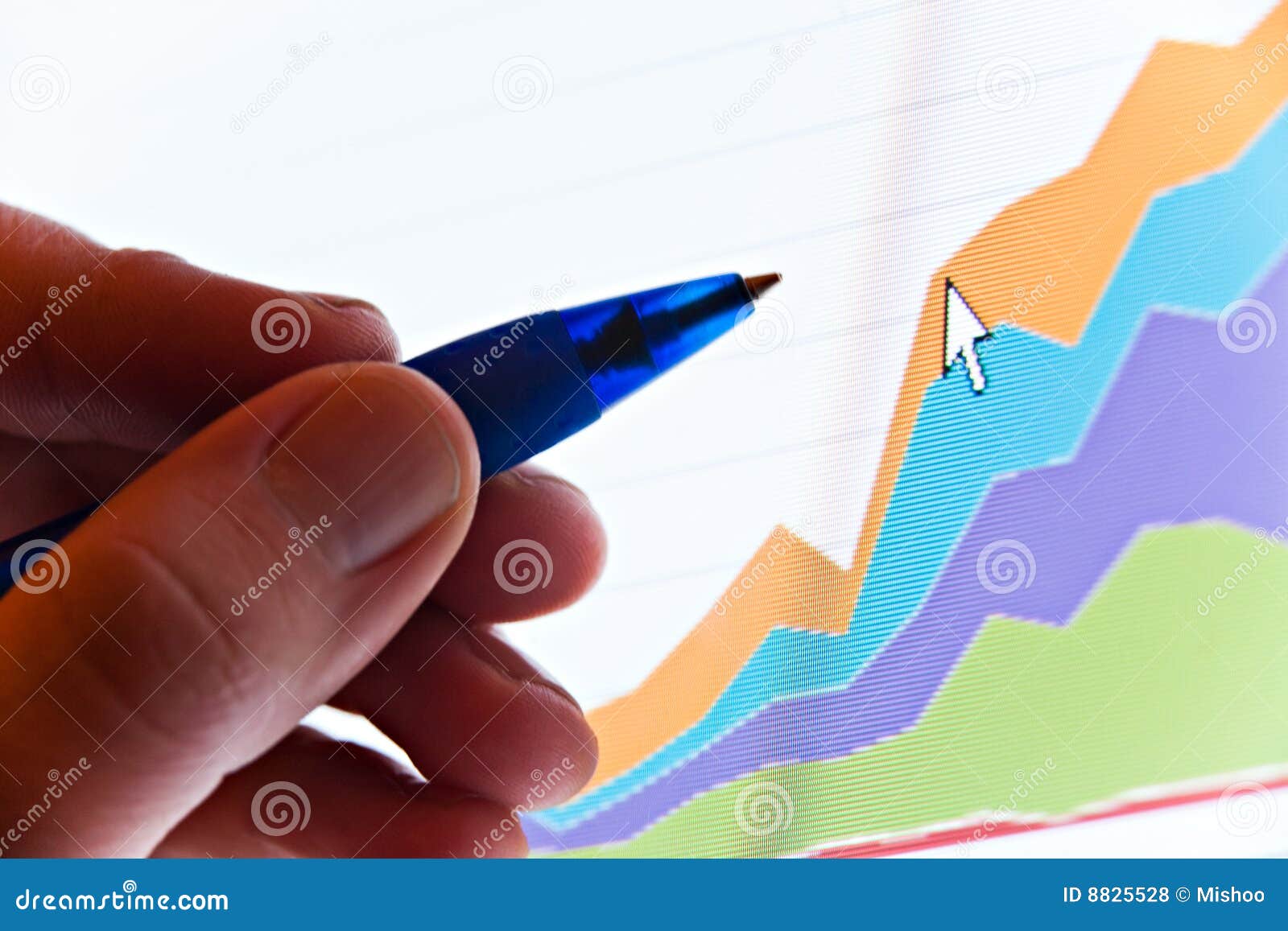 Graph on screen stock photo. Image of economic, macro - 8825528