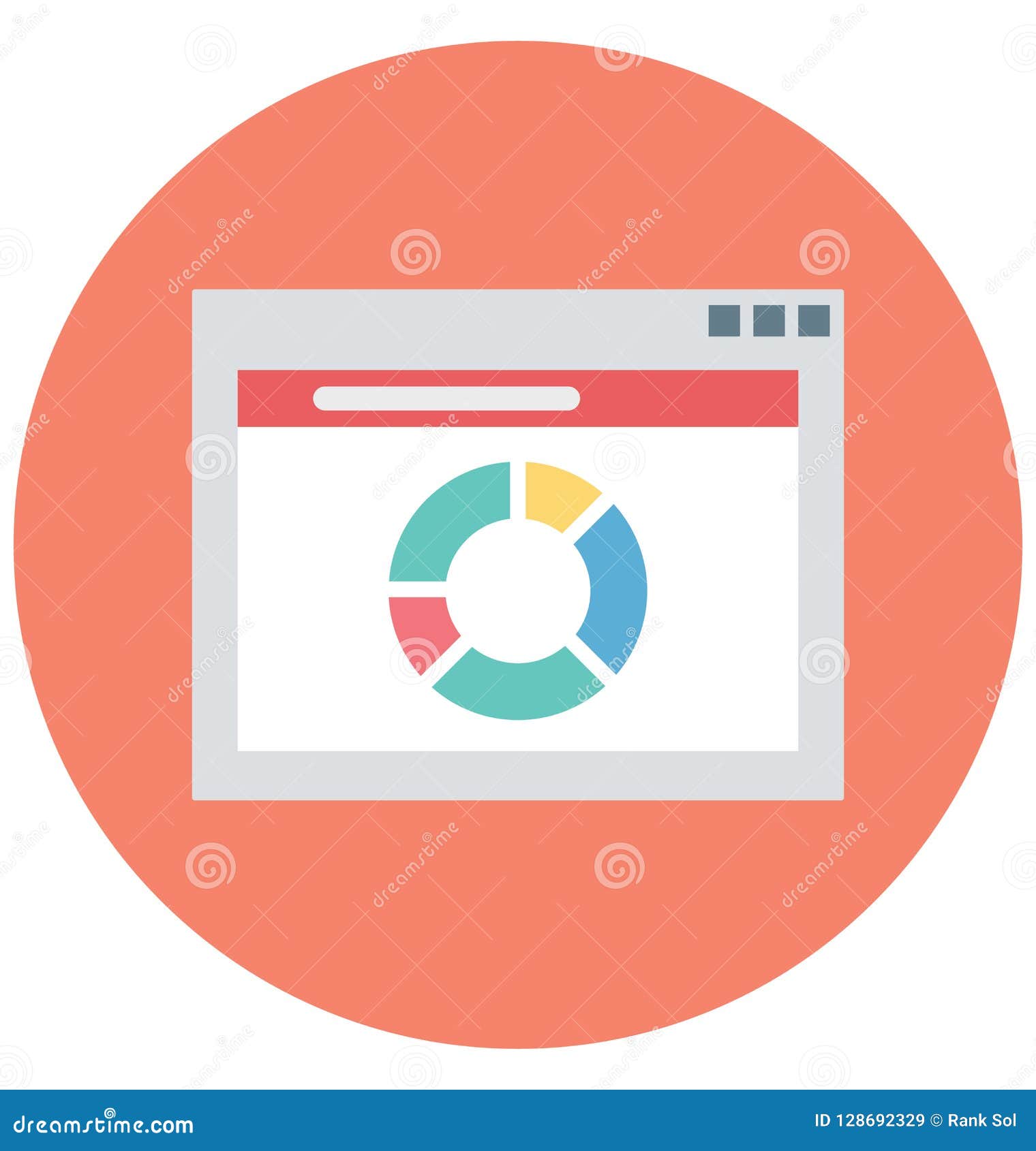 Graph Screen Isolated Vector Icon that Can Be Easily Edit or Modified ...