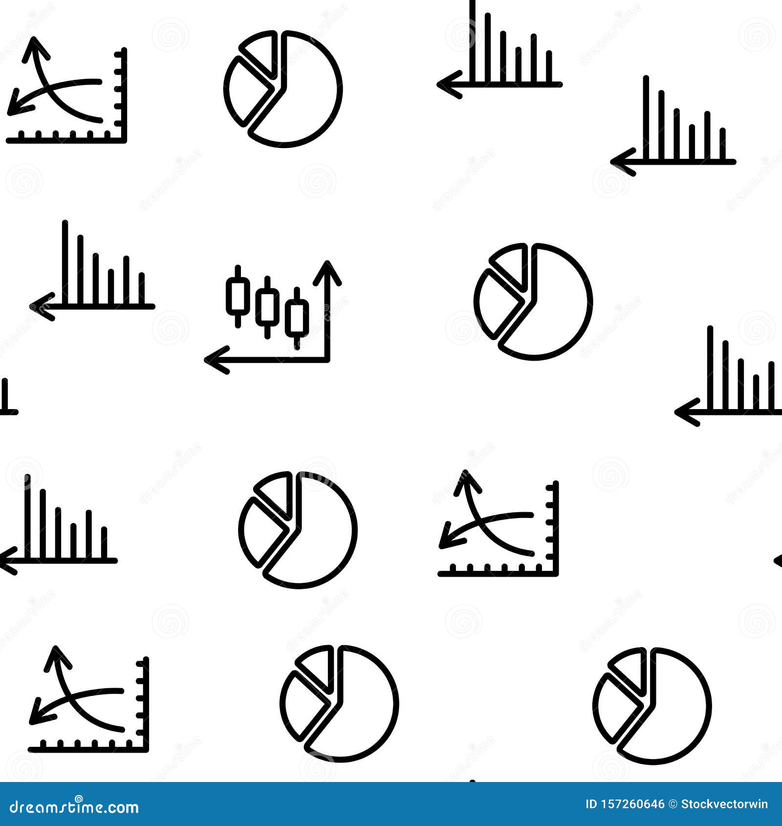 Graph Seamless Pattern Vector Stock Vector - Illustration of growth ...