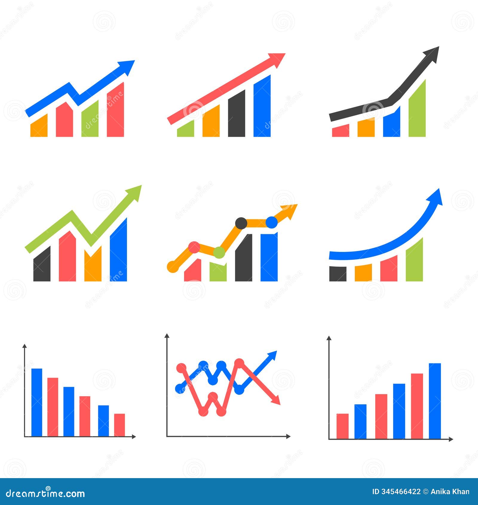 Graph, a Set of Graphs, Growing Graph, Charts, Graph Chart Stock ...