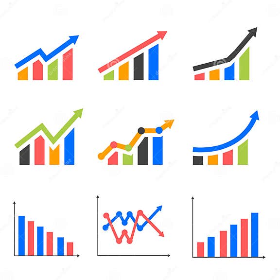 Graph, a Set of Graphs, Growing Graph, Charts, Graph Chart Stock ...