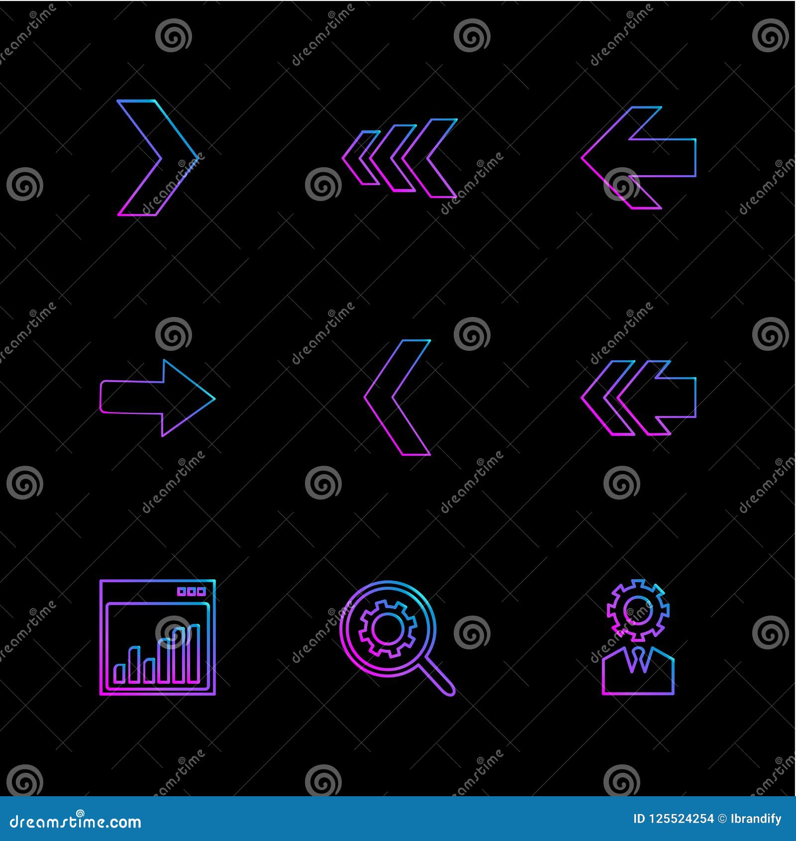 Graph , Setting , Gear , Arrows , Directions , Left , Right , Po Stock ...