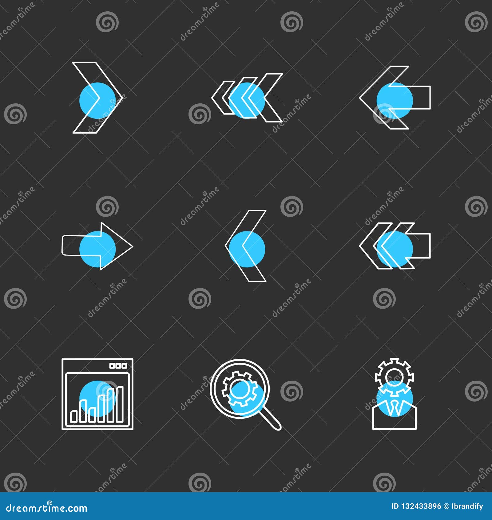 Graph , Setting , Gear , Arrows , Directions , Left , Right , Po Stock ...