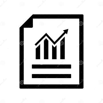 Graph, Sheet Icon. Black Vector Graphics Stock Vector - Illustration of ...